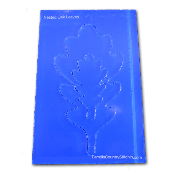 Path Easy Domestic Quilting Template | Nested Oak Leaves – Trapunto